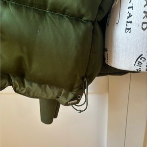 COS | Jackets & Coats | Cos Ribbedcollar Green Puffer Jacket | Poshmark